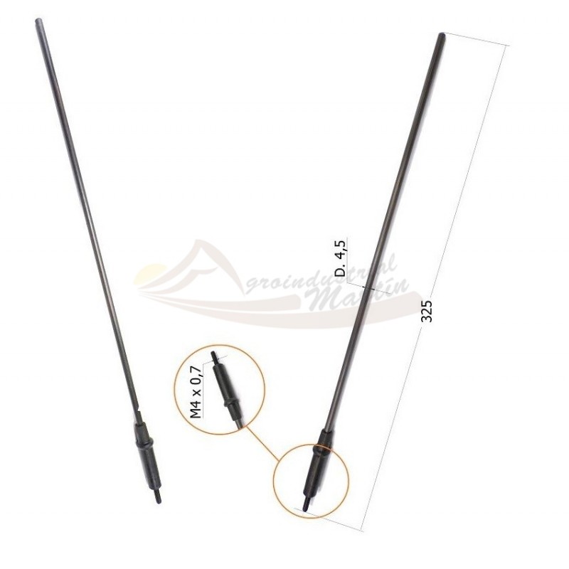 Varilla reforzada power solid 305mm para vareador Harvest